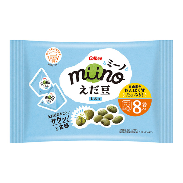 miino＜えだ豆 しお味三角パック＞（カルビー）2023年7月17日発売 - 日本食糧新聞・電子版